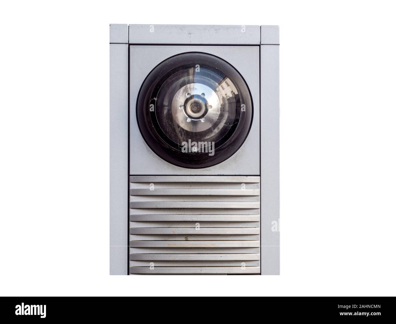 CCTV security camera isolated on white background Stock Photo - Alamy