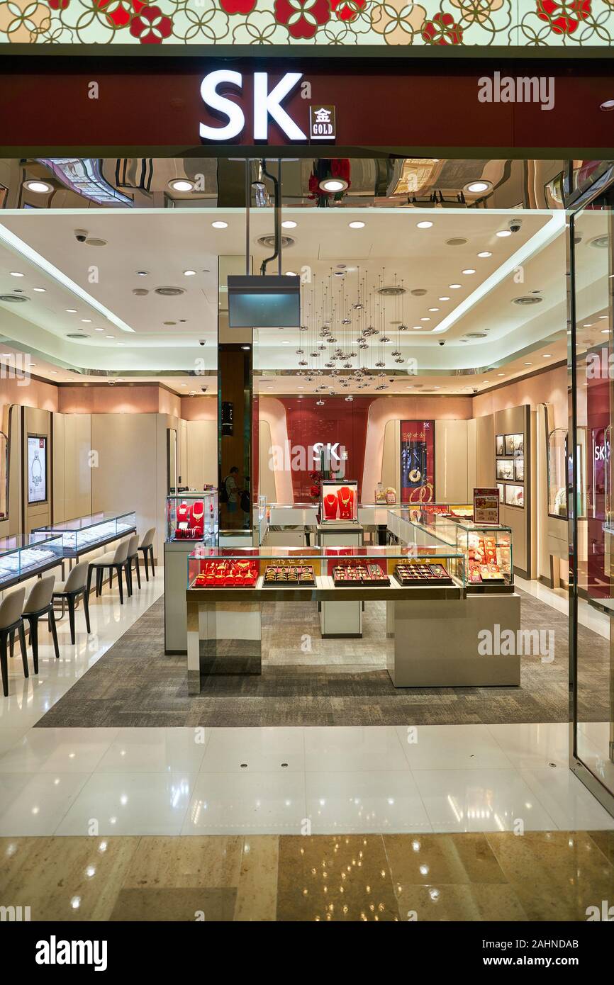 SINGAPORE - CIRCA APRIL, 2019: entrance to SK store in Singapore Stock ...