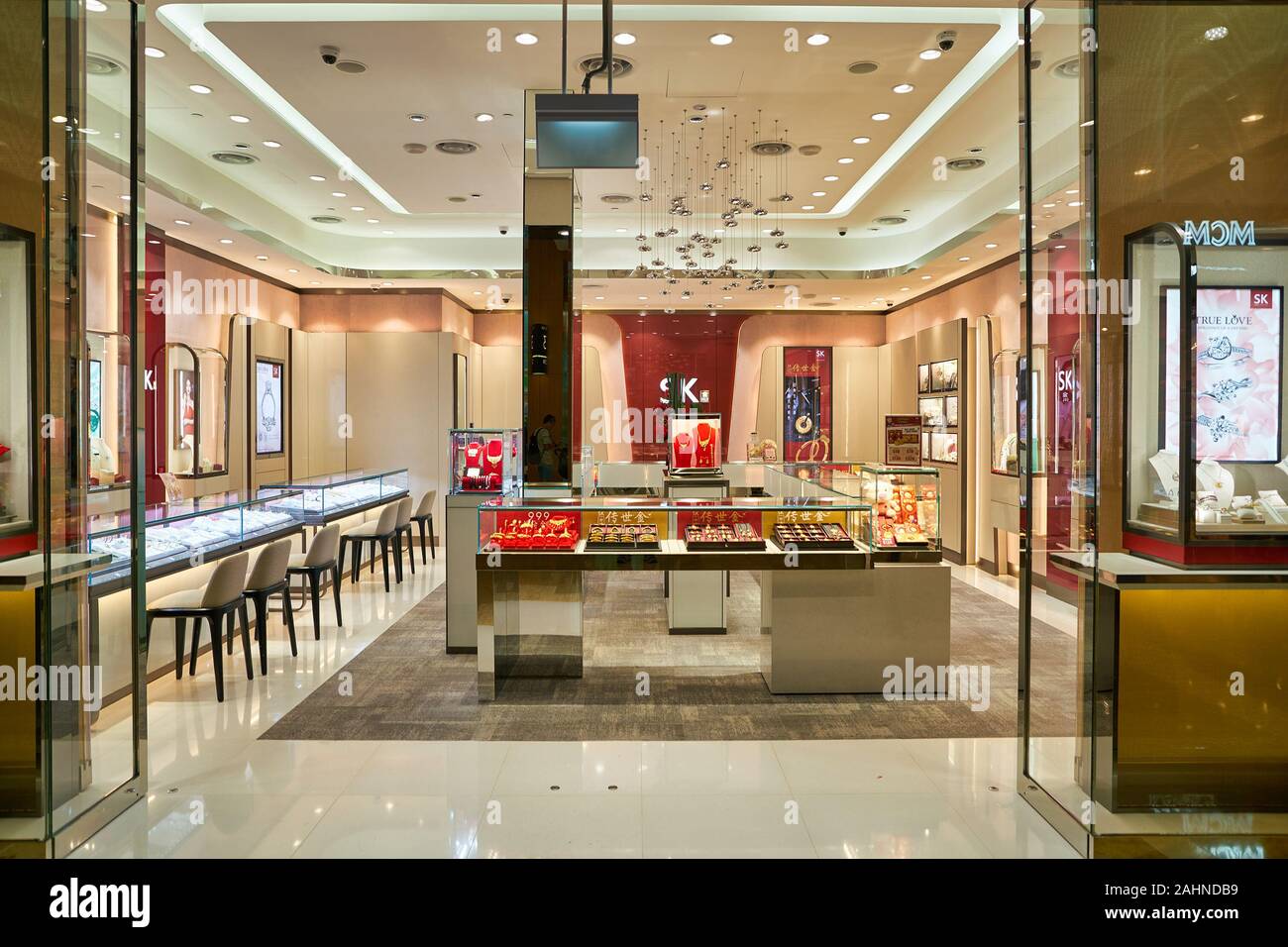 SINGAPORE - CIRCA APRIL, 2019: entrance to SK store in Singapore Stock ...
