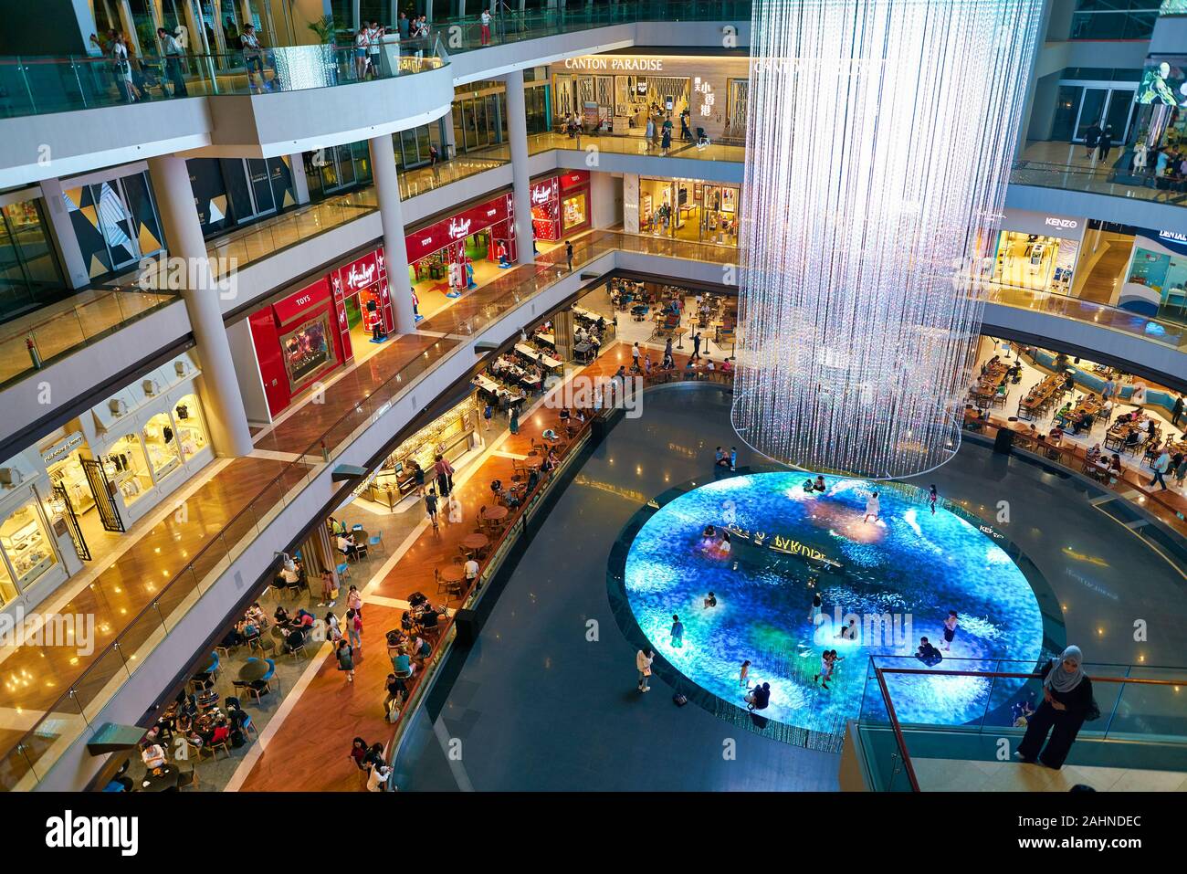 SINGAPORE - CIRCA APRIL, 2019: view of Digital Light Canvas in ...