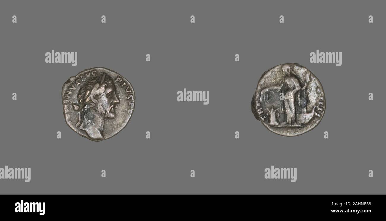 Ancient Roman. Denarius (Coin) Portraying Emperor Antoninus Pius. 157 ...