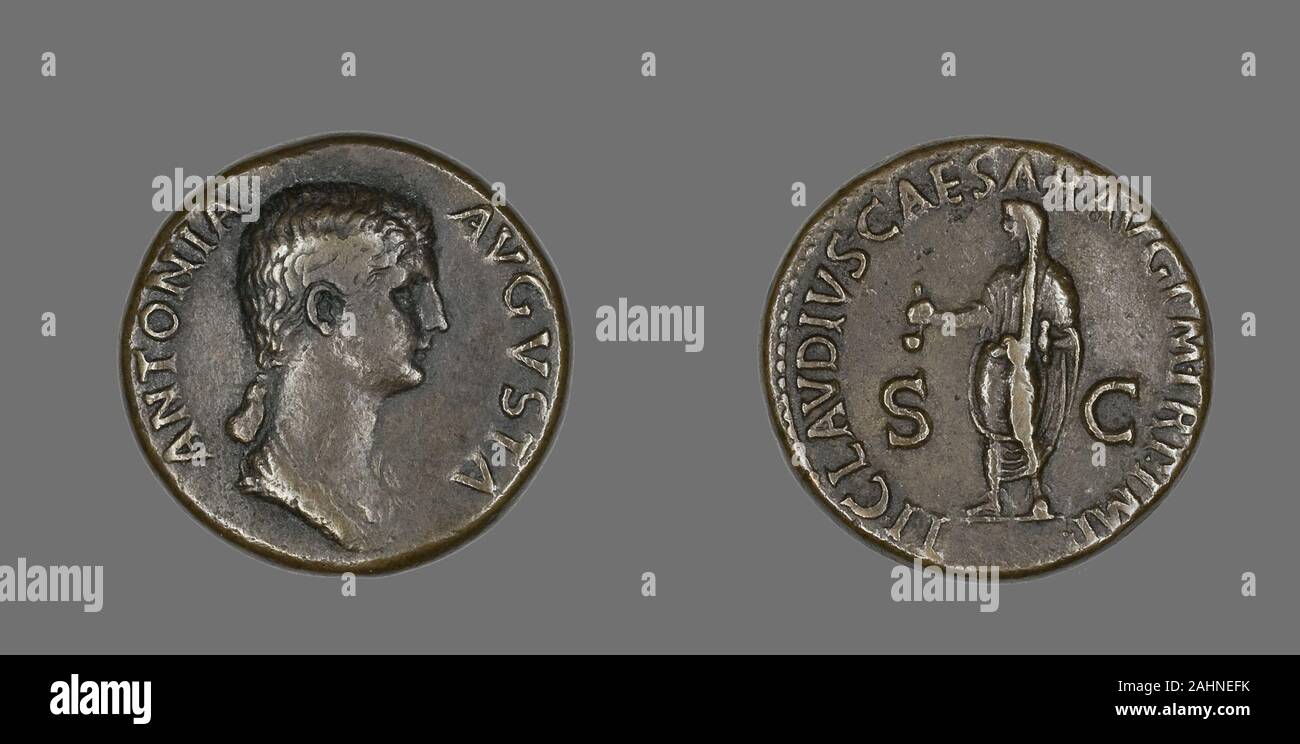 Ancient Roman. Dupondius (Coin) Portraying Antonia. 50 AD–54 AD. Roman ...