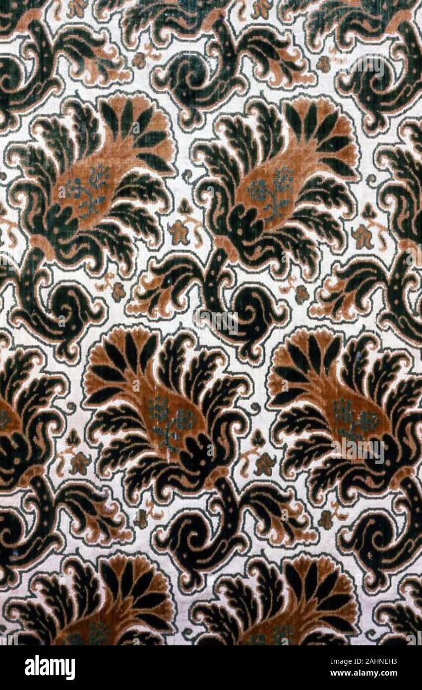 Panel. 1620–1640. Florence. Silk, warp-float faced satin weave with two ...