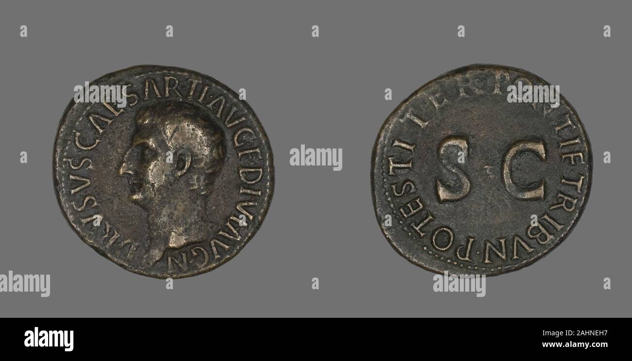 Ancient Roman. As (Coin) Portraying Drusus. 21 AD–22 AD. Rome. Bronze ...