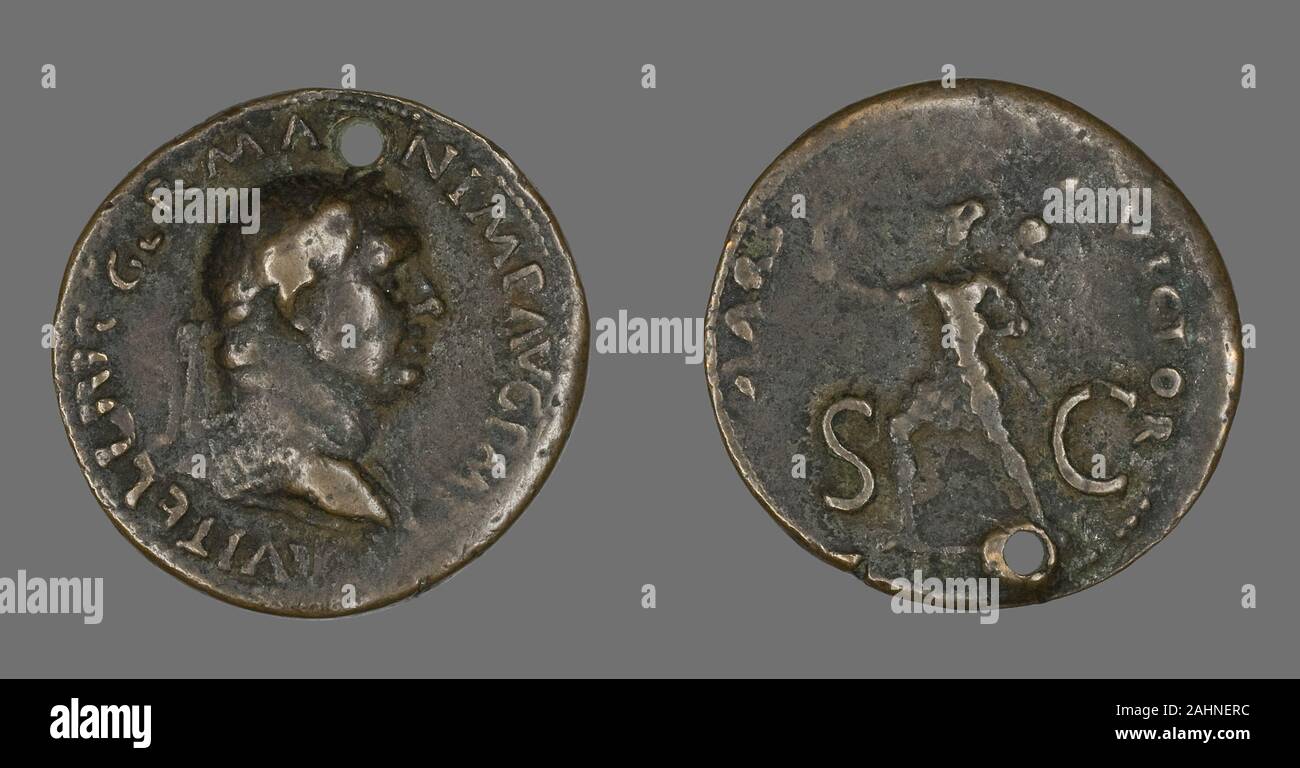 Ancient Roman. Sestertius (Coin) Portraying Emperor Vitellius. 69 AD ...