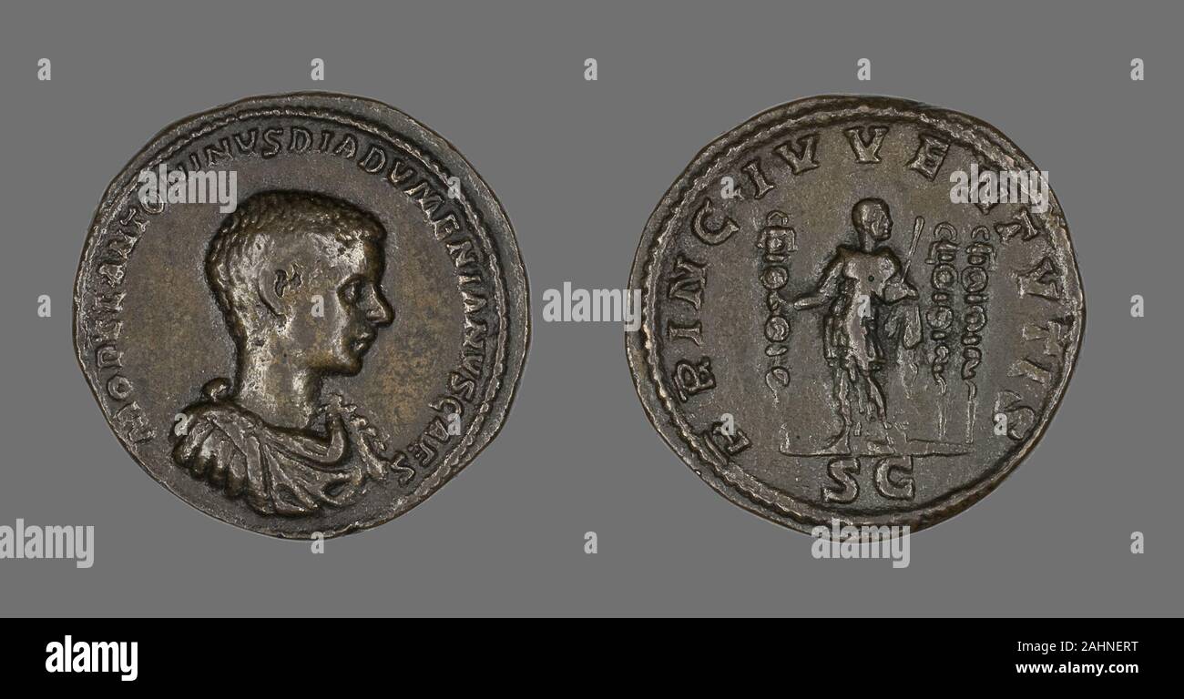 Ancient Roman. Coin Portraying Emperor Diadumenian. 208 AD–217 AD ...