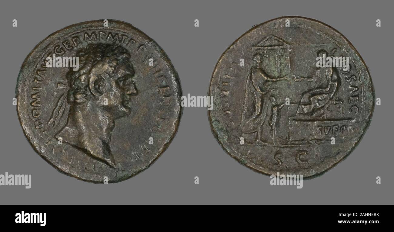 Ancient Roman. Coin Portraying Emperor Domitian. 88 AD. Roman Empire ...