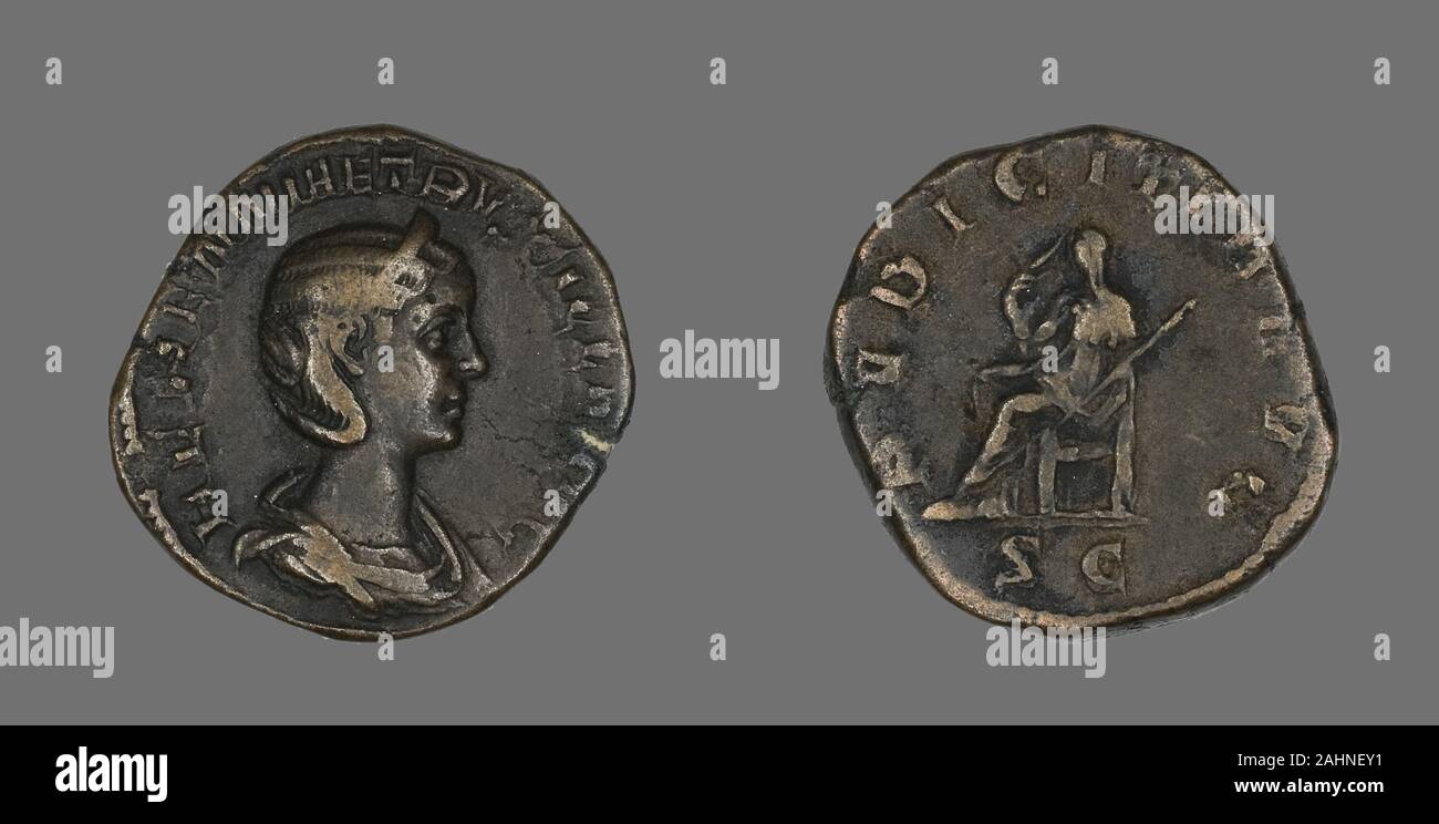 Ancient Roman. Sestertius (Coin) Portraying Empress Herennia Etruscilla ...