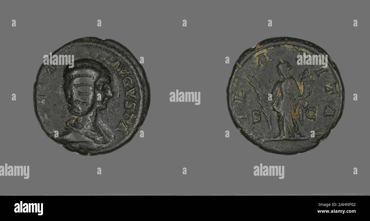 Ancient Roman. Coin Portraying Julia. 1 BC–217 AD. Roman Empire. Bronze ...