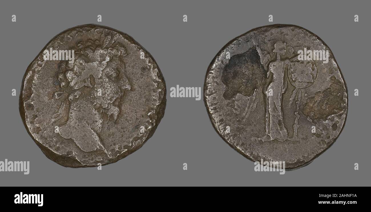 Ancient Roman. Coin Portraying Emperor Marcus Aurelius. 161 AD–180 AD ...