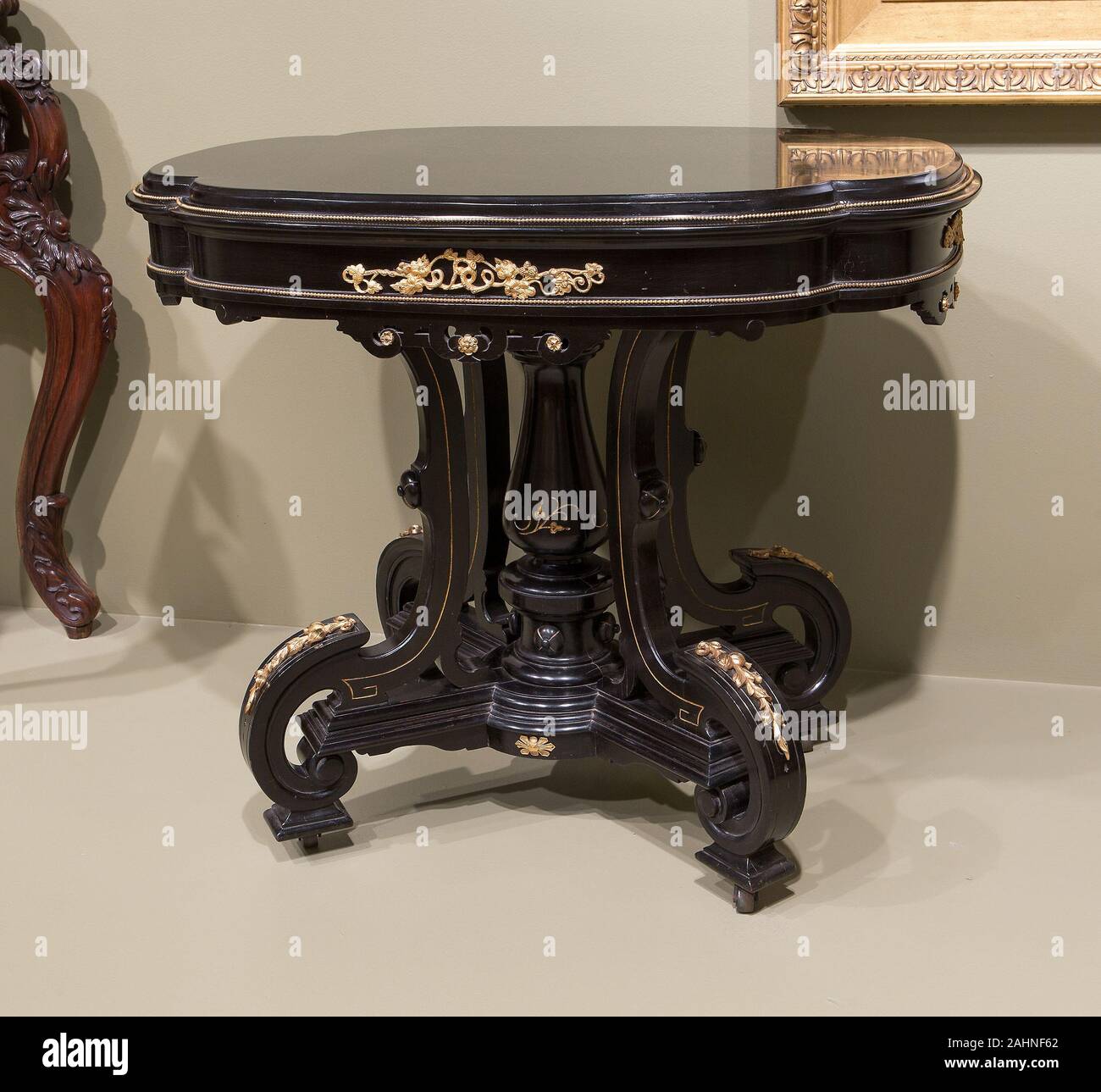 Edward W. Hutchings. Center Table. 1869. New York City. Ebonized cherry ...