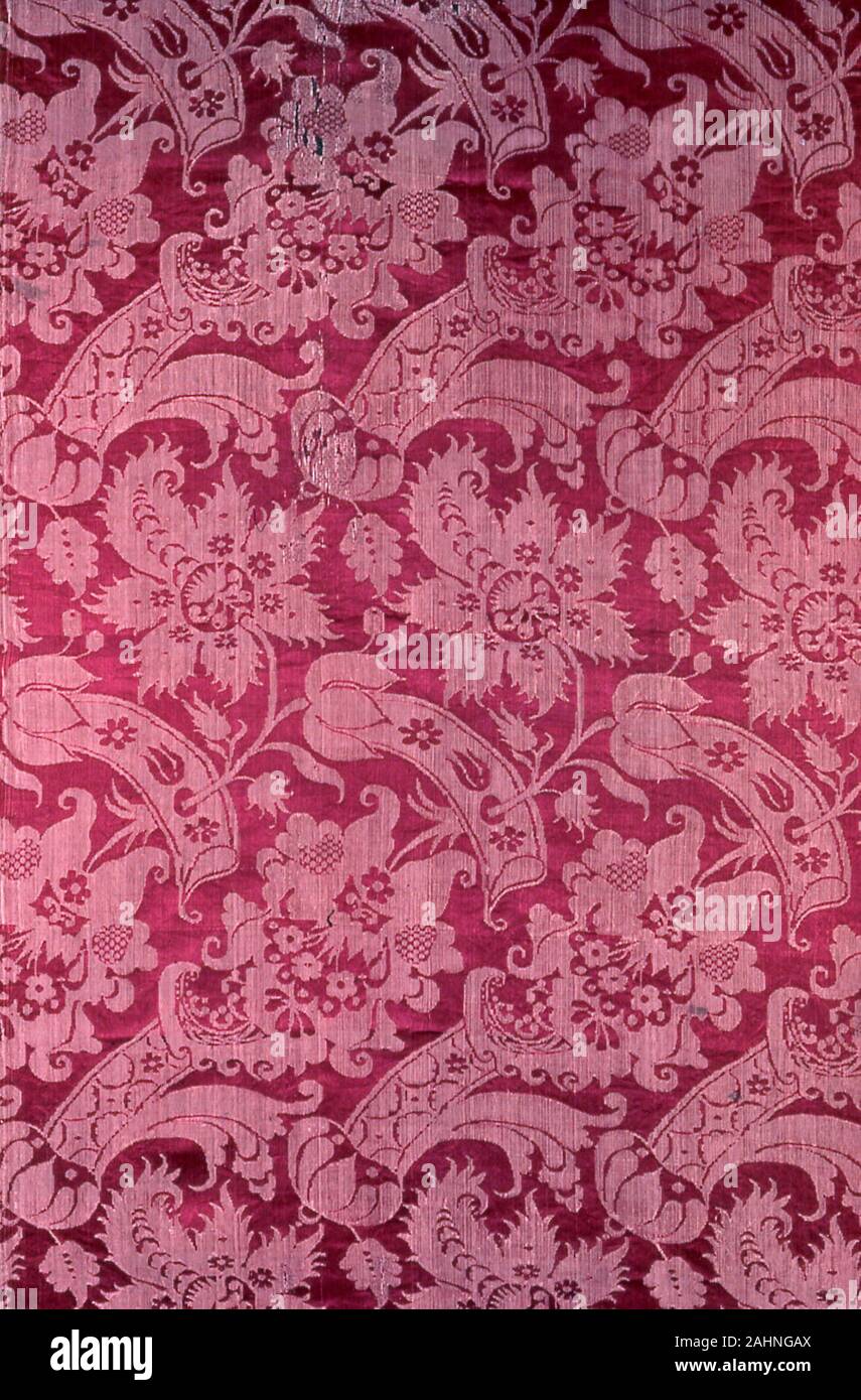Panel. 1700–1725. France. Silk, satin damask weave Stock Photo - Alamy