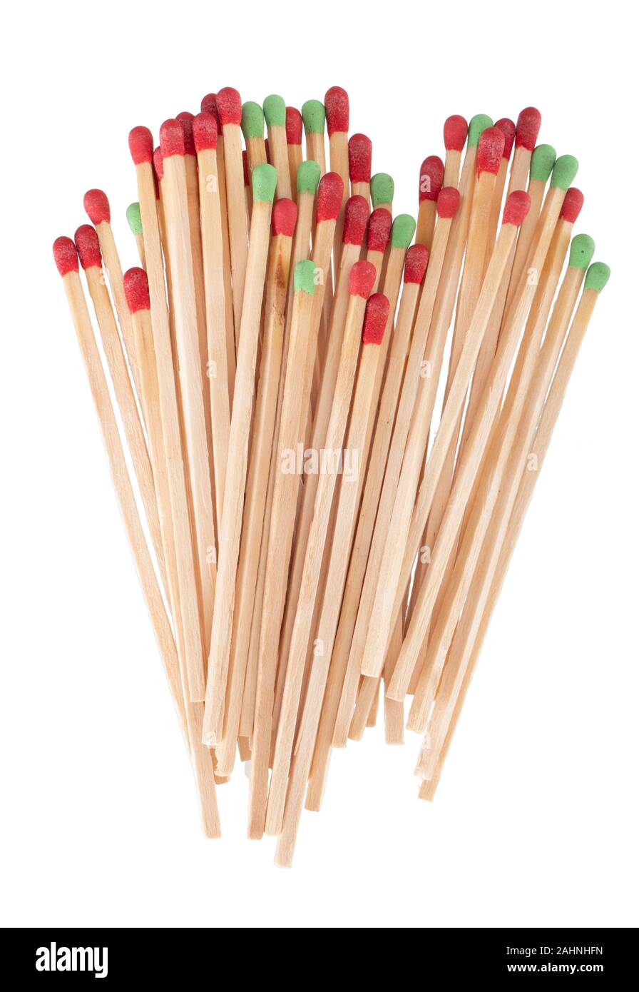 Long domestic wooden matches isolated on white background Stock Photo ...