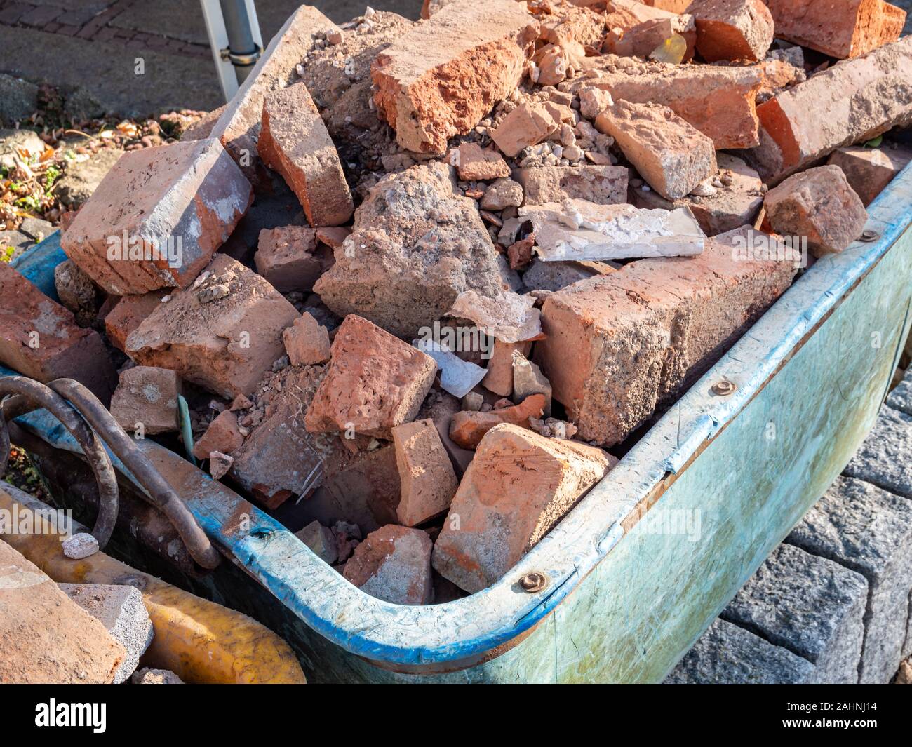 Building rubble on a construction site Stock Photo - Alamy