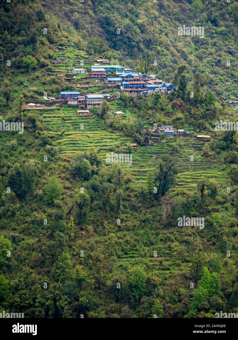 Nepal Landscape Village Mountain High Resolution Stock Photography and ...