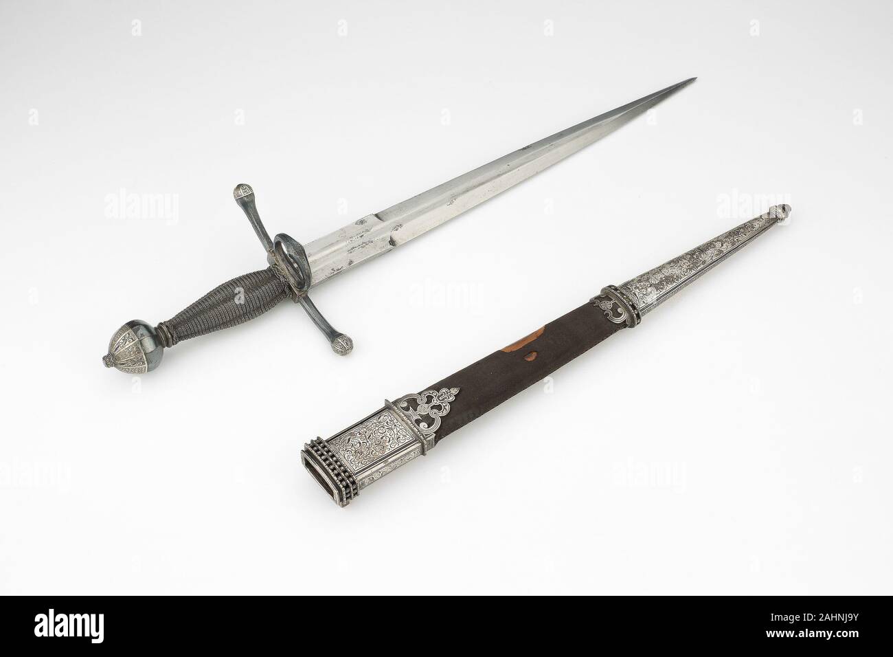 Parrying Dagger with Scabbard. 1590–1600. Dresden. Steel, silver, and ...