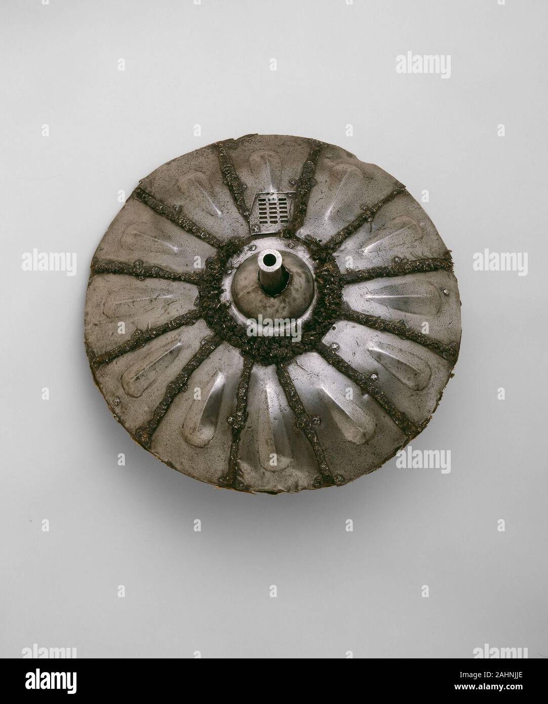 Gun Shield. 1535–1545. Italy. Steel, iron, wood, wool textile, and hemp ...