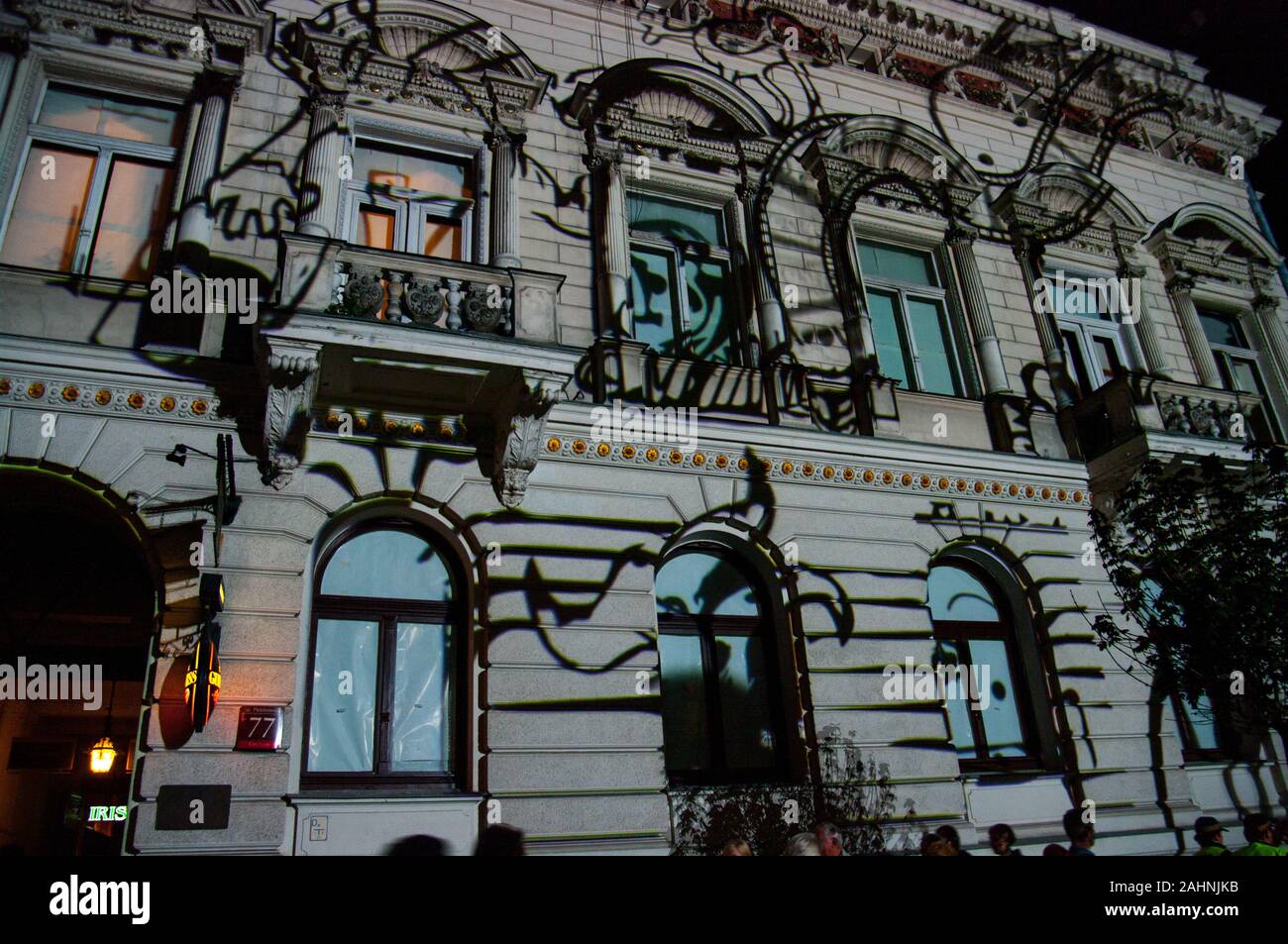 Light festival in Łódź, Poland Stock Photo - Alamy