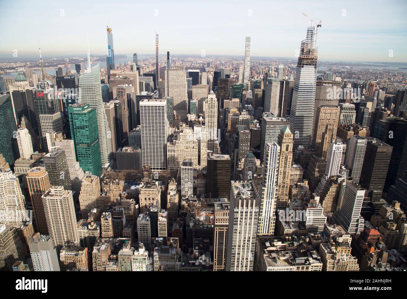 Street views from the Empire State building, New York City, New York ...
