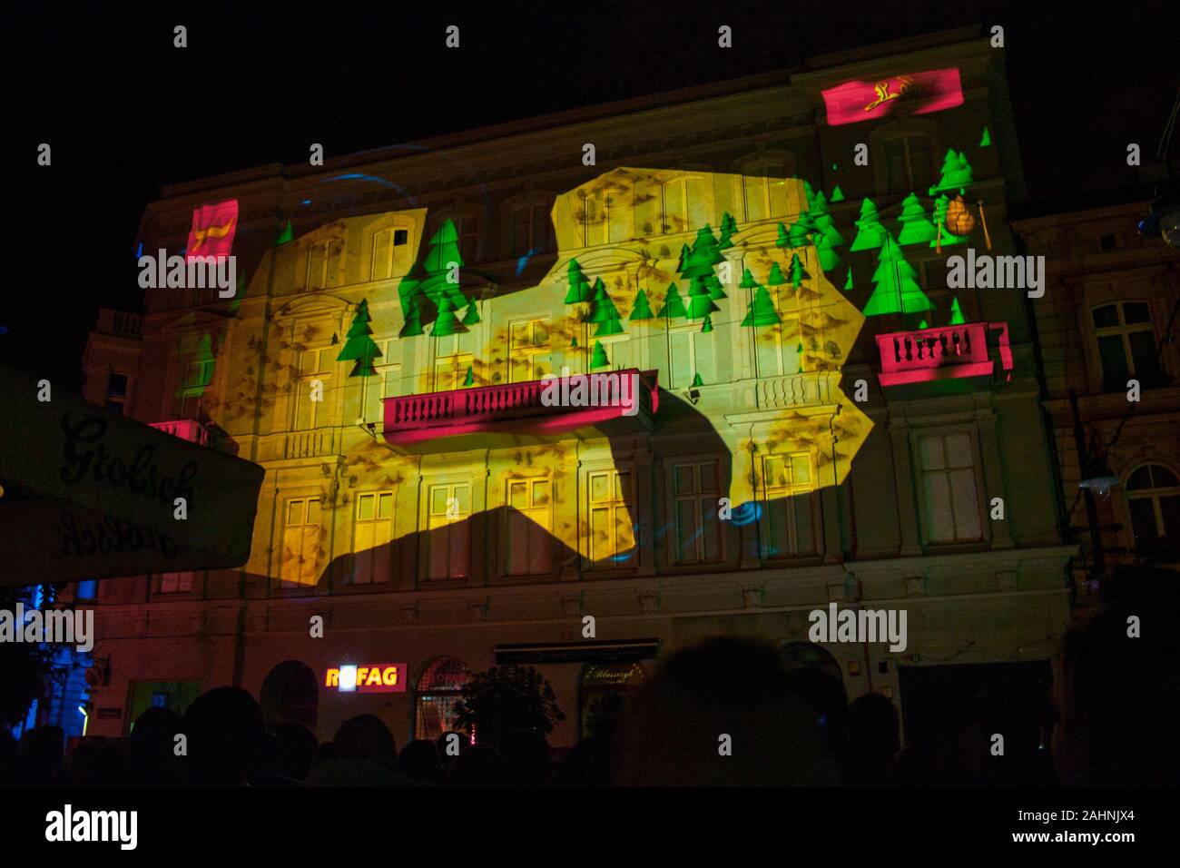 Light festival in Łódź, Poland Stock Photo - Alamy