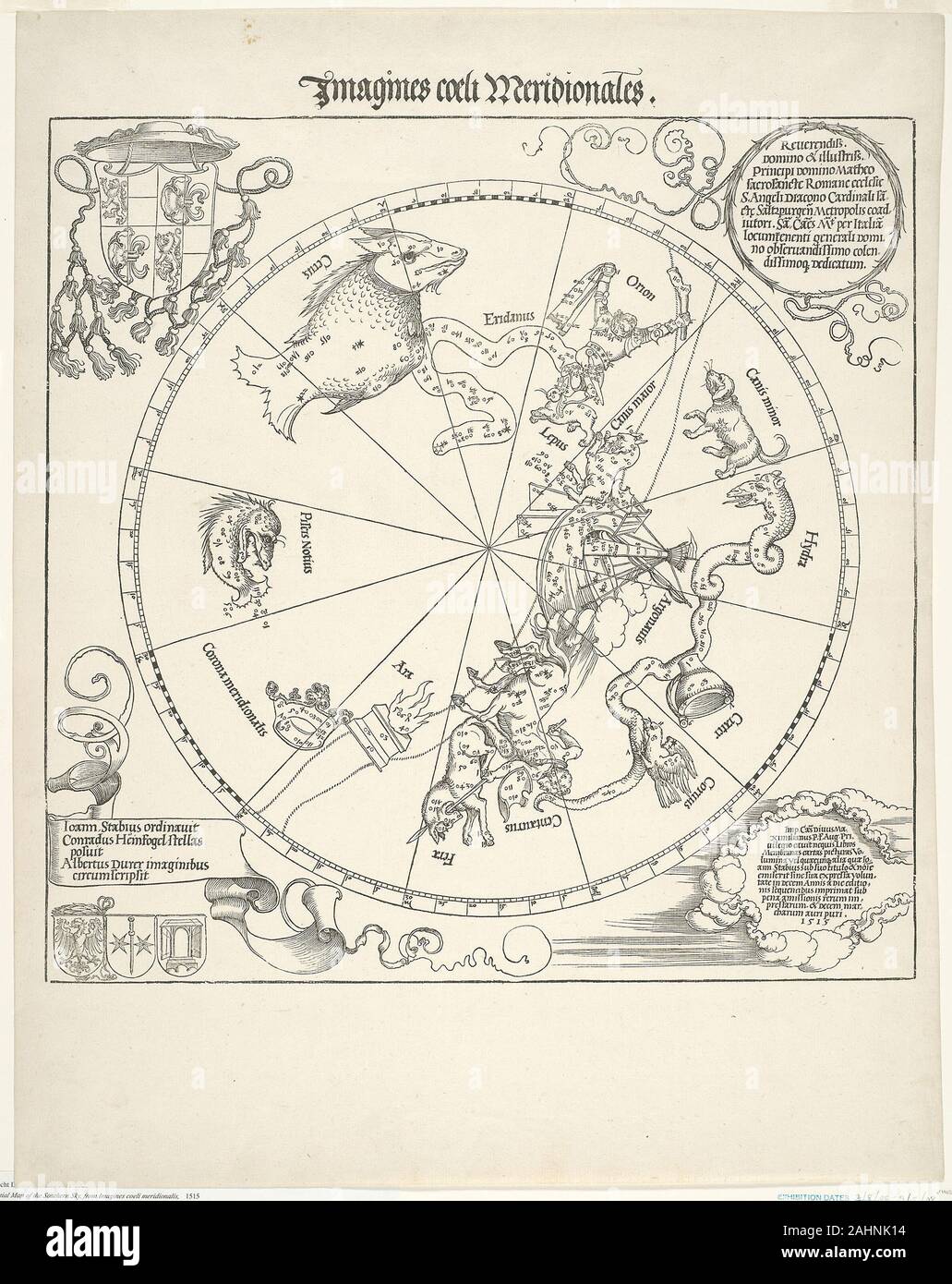 Albrecht Dürer. Celestial Map of the Southern Sky (Imagines coeli ...