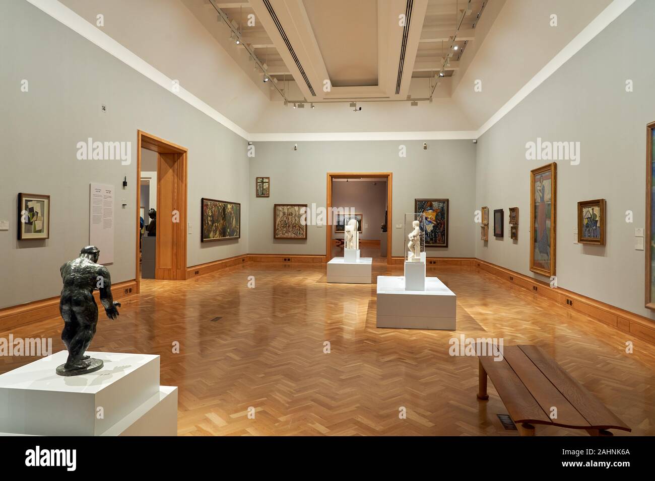 Artwork on display in the National Museum, Cardiff, South Wales Stock ...