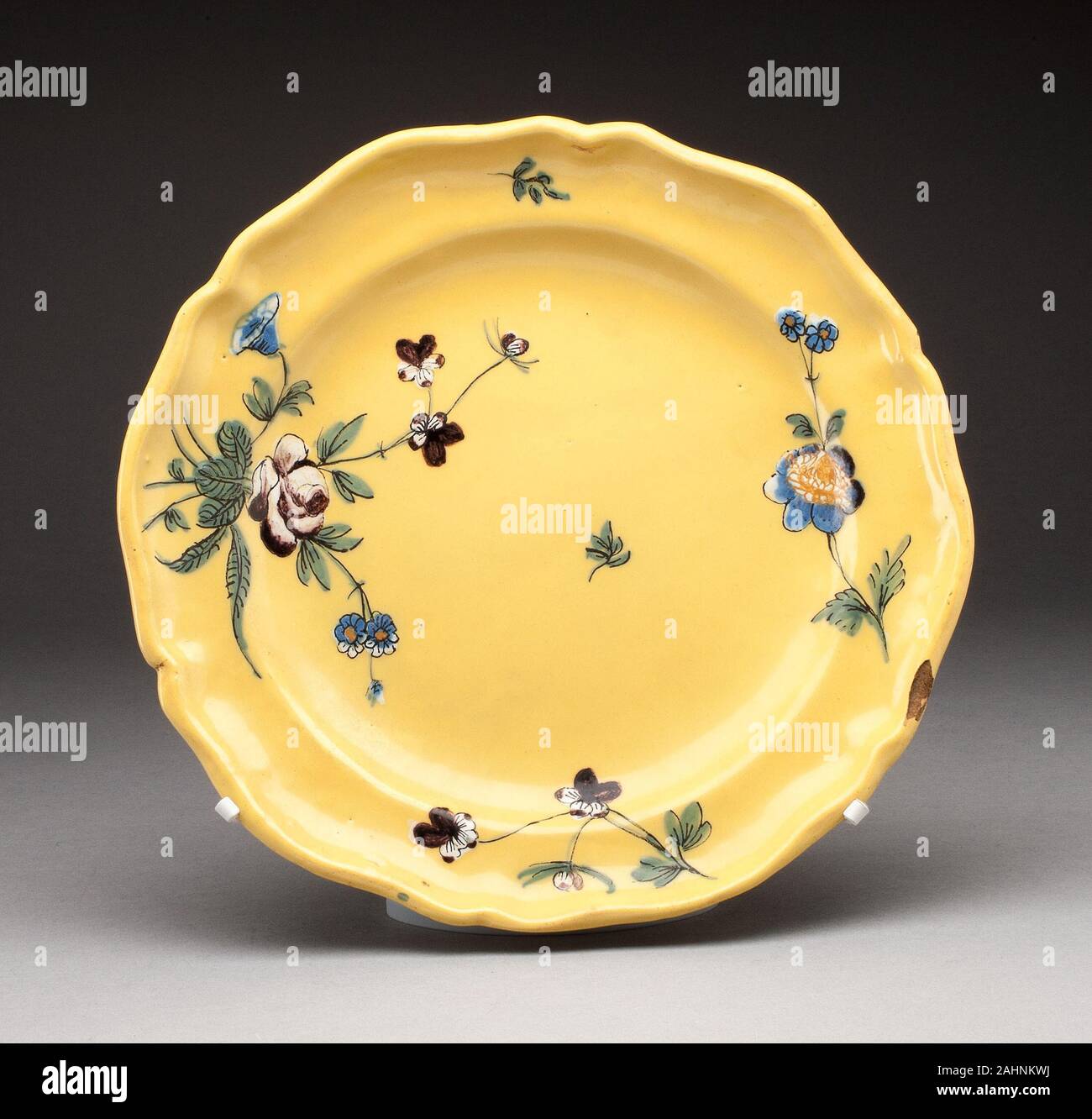 Plate. 1775–1785. France. Tin-glazed earthenware (faience Stock Photo ...