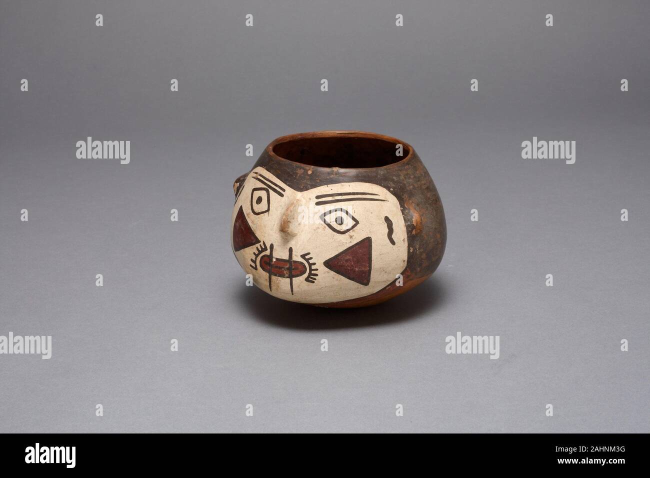 Nazca. Bowl Depicting a Decapitated Trophy Head. 180 BC–500 AD. South ...