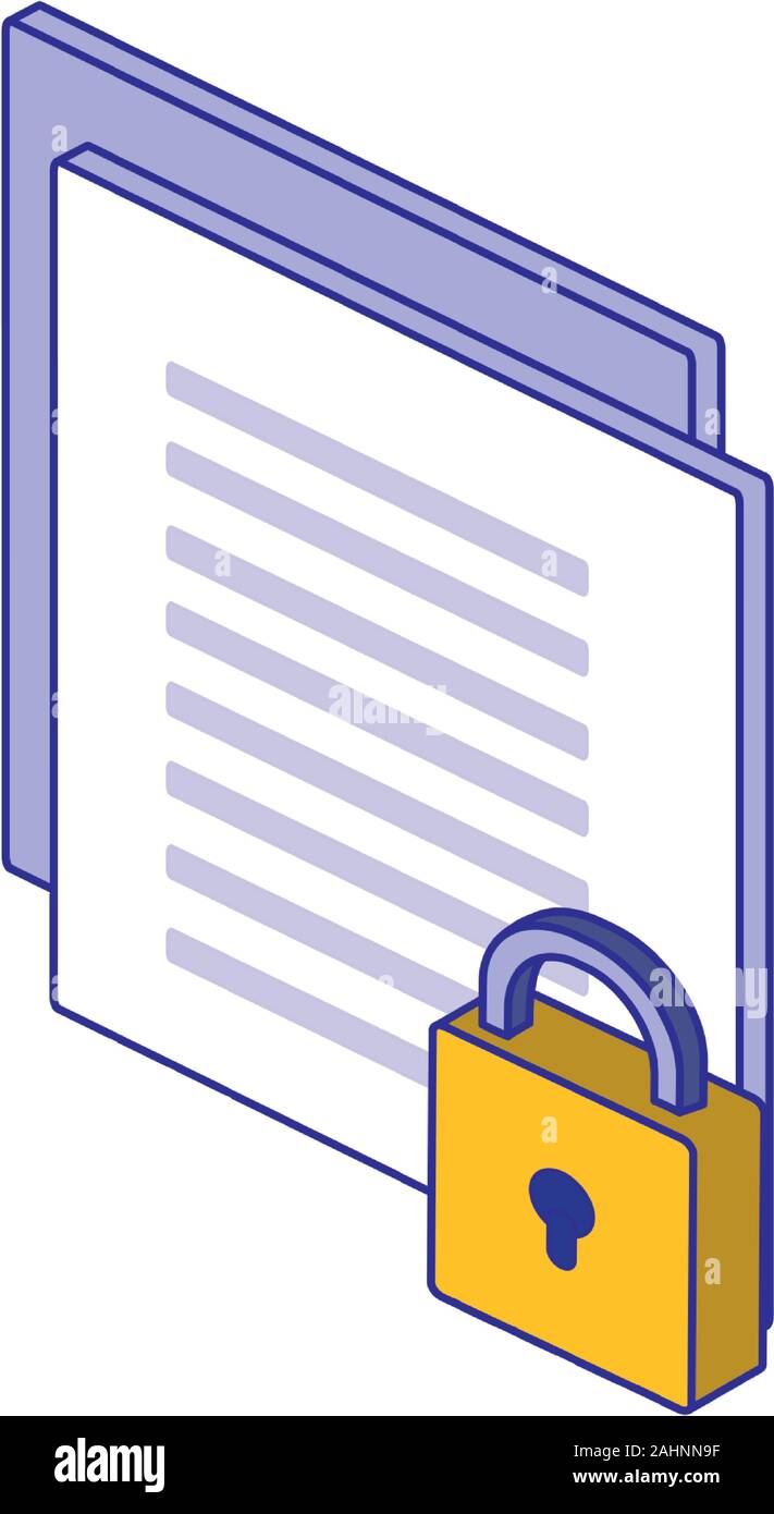 Padlock and document design of Security lock access door house safe ...