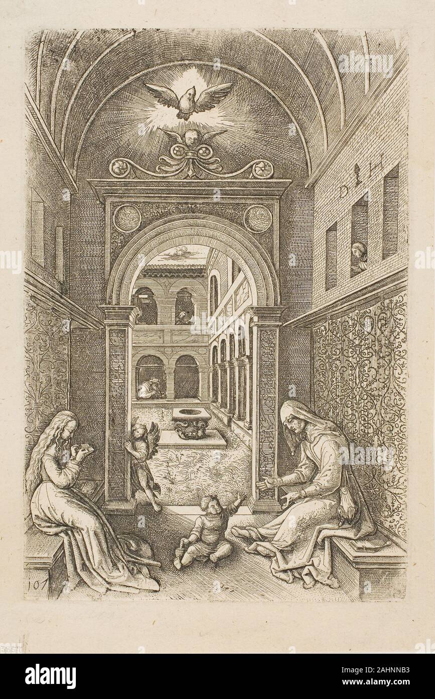 Daniel Hopfer, I. The Holy Family in a Room (Virgin, Child, and Saint ...