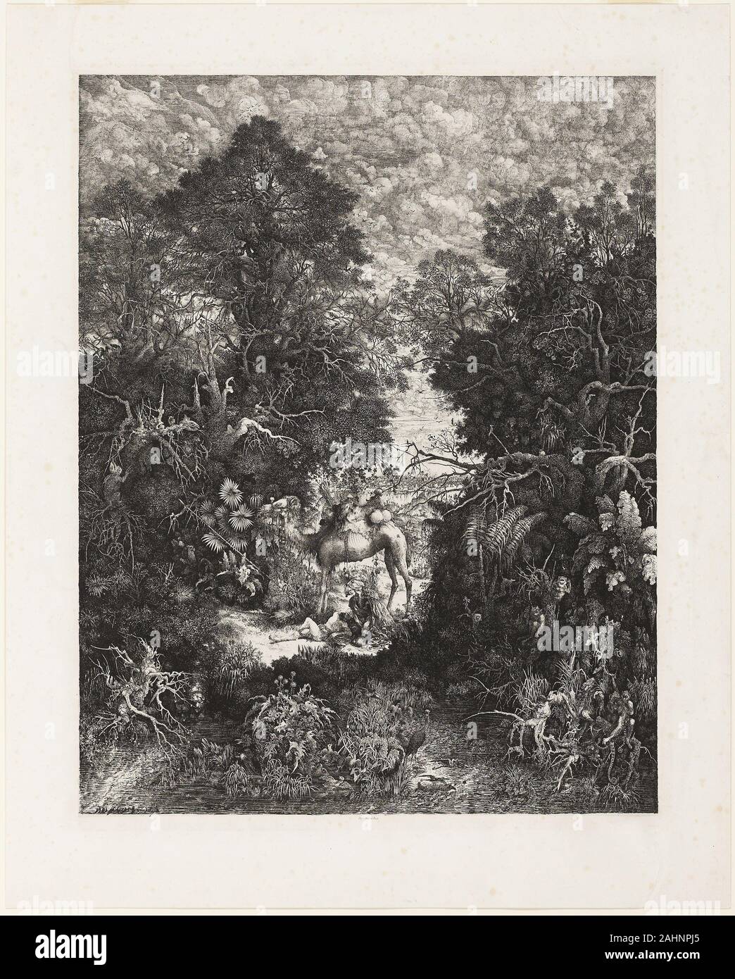 Rodolphe Bresdin. The Good Samaritan. 1861. France. Lithograph on white ...