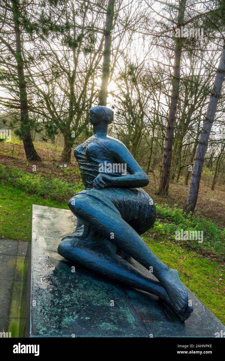 Draped Reclining Woman, 1957–58 Henry Moore, The Sculpture Park Stock ...