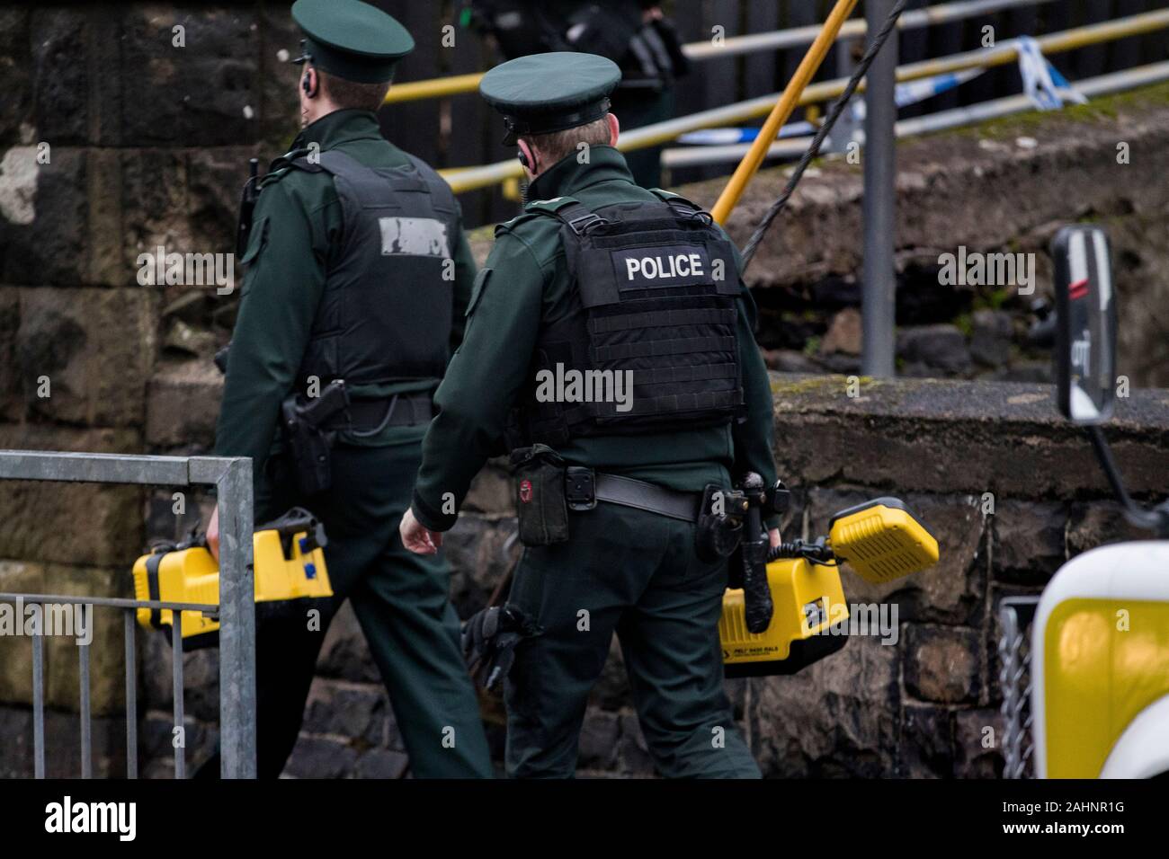 Psni officers carry area lighting systems hi-res stock photography and ...