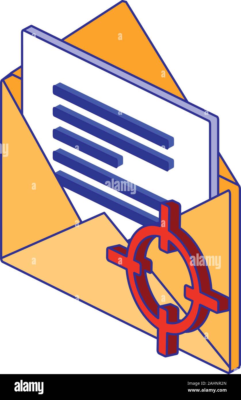 Envelope design of Security system warning protection danger web alert ...