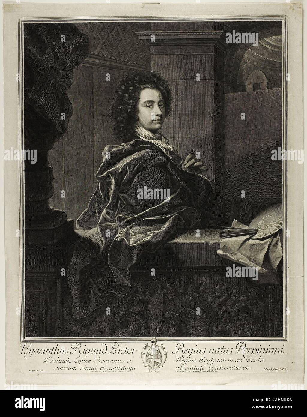 Gérard Edelinck. Hyacinthe Rigaud. 1698. France. Engraving and etching ...