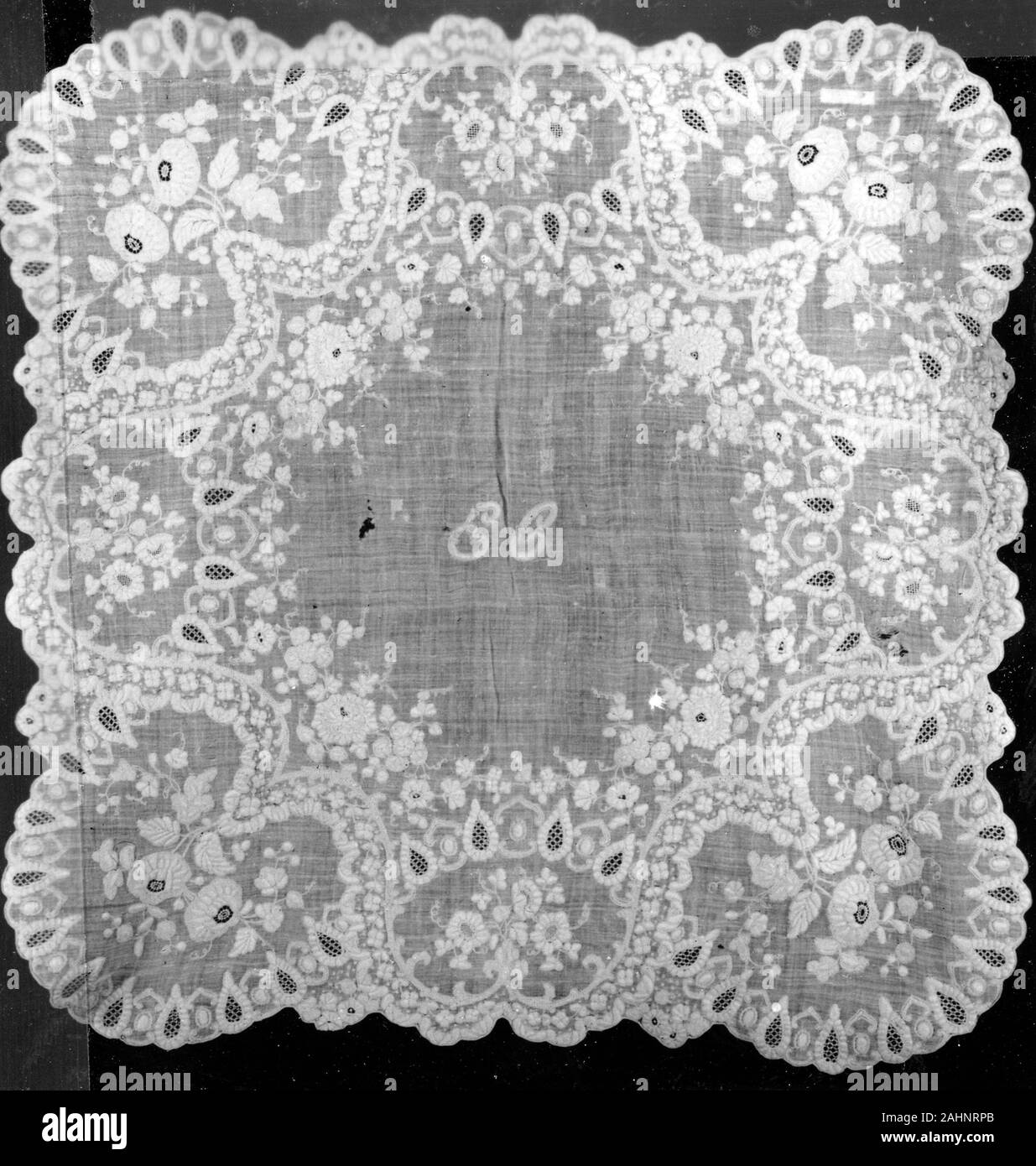 Embroidery handkerchief Black and White Stock Photos & Images - Alamy