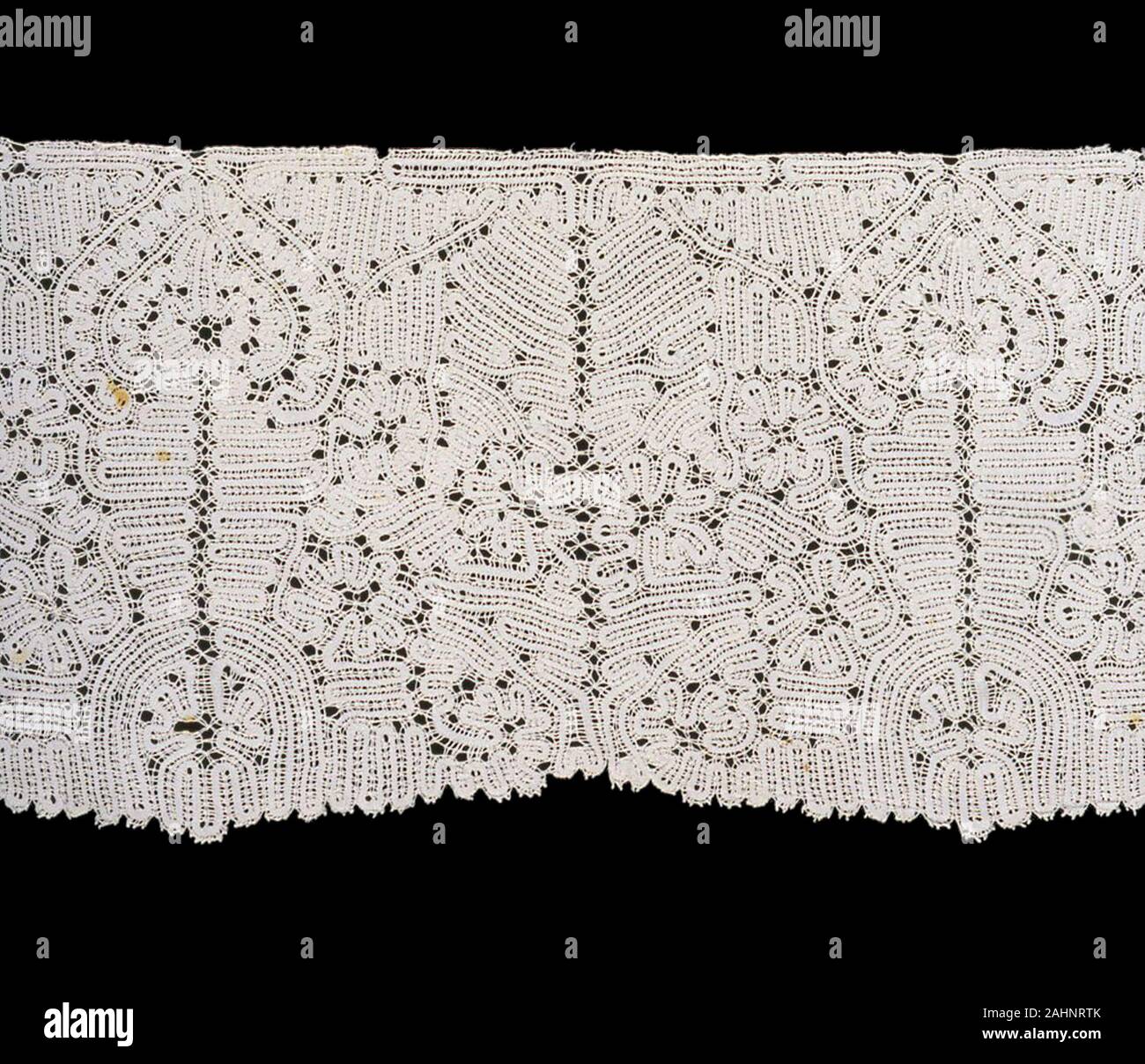 Three Fragments (Border). 1675–1750. Aquila. Linen, bobbin part lace ...