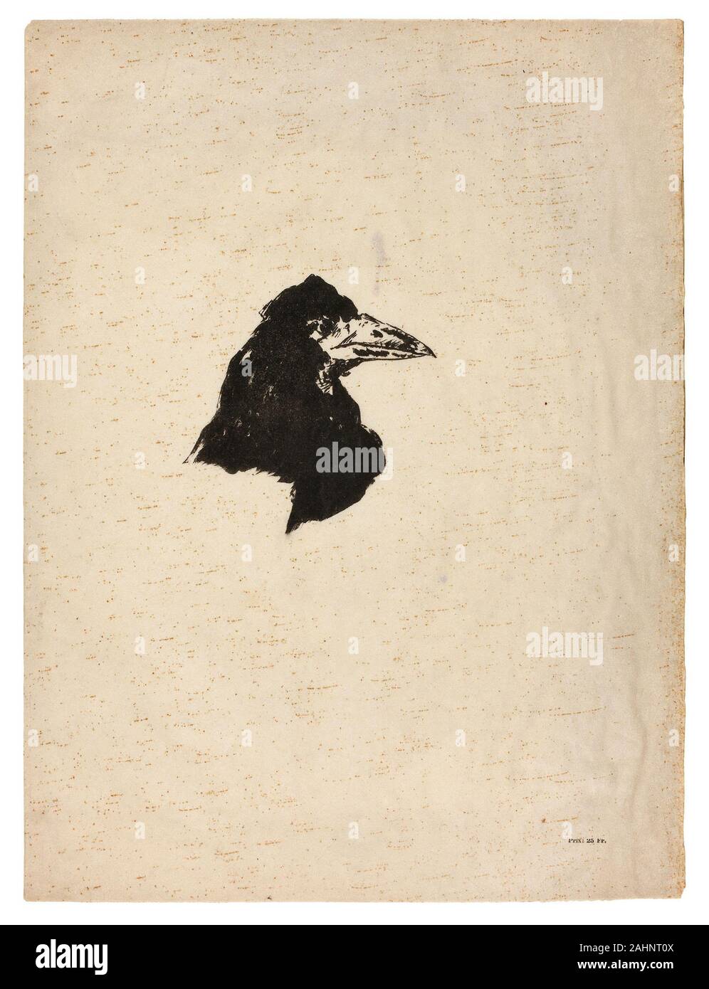 Édouard Manet. Head of a Raven in Profile, from The Raven (Le Corbeau ...