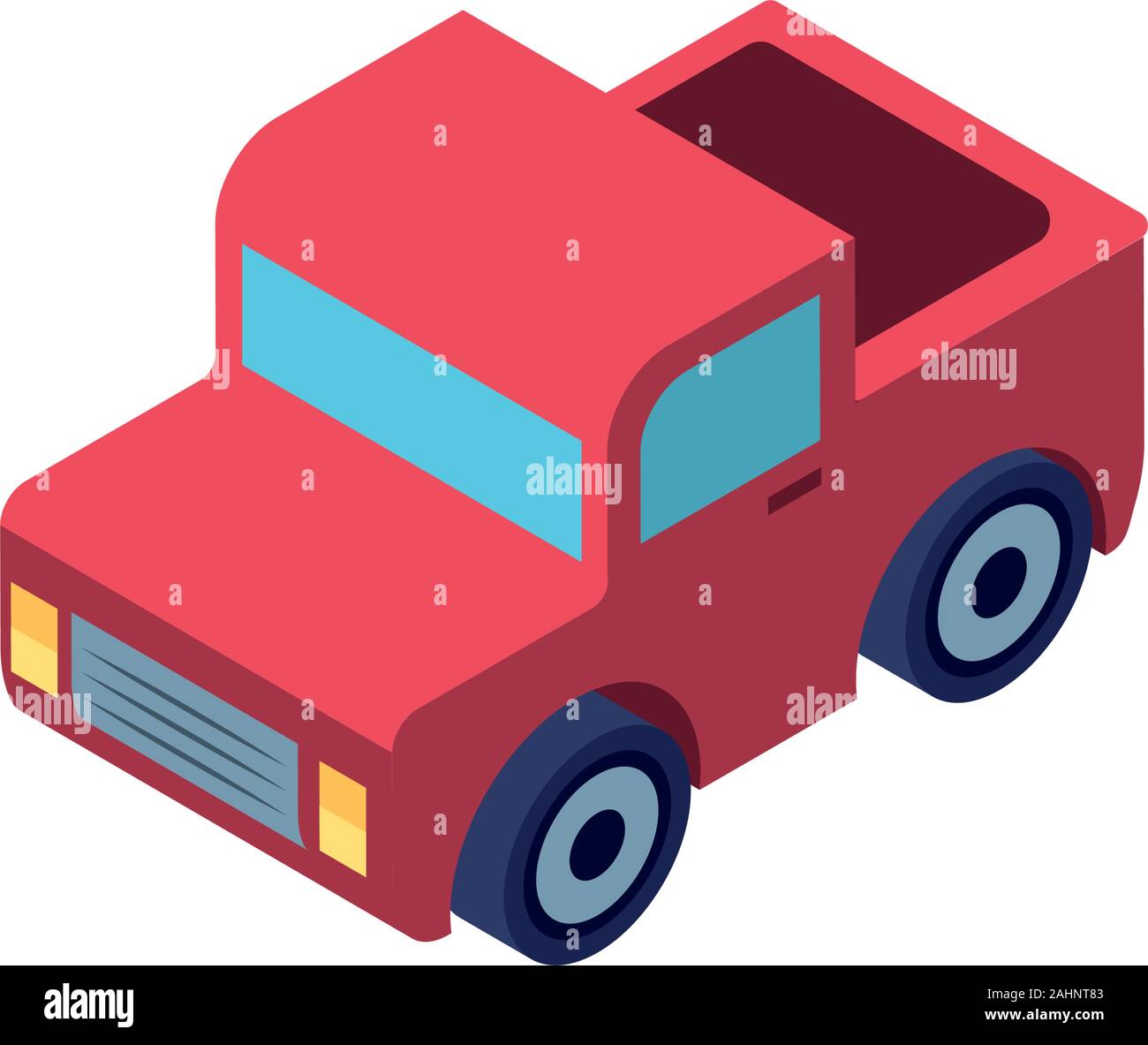 red truck on white background vector illustration design Stock Vector ...