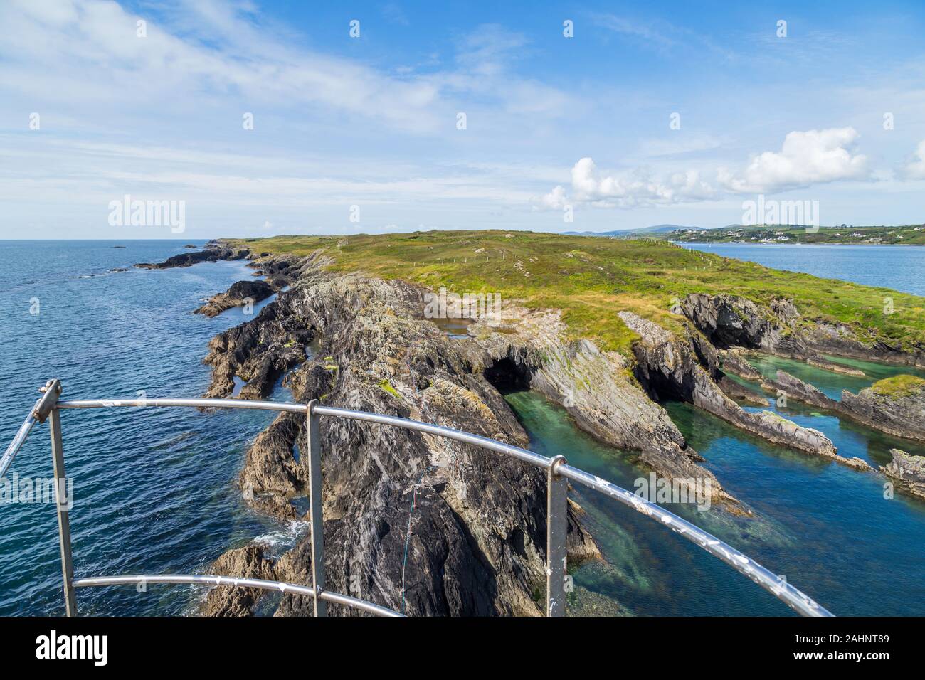 West Cork coast, view from the Copper Point Lighthouse, Long Island ...