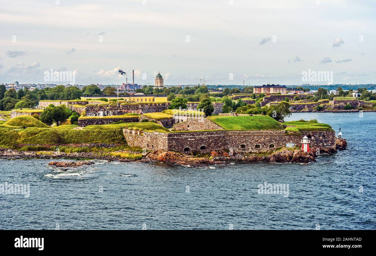 Suomenlinna fortress in islands of Helsinki archipelago viewed from the ...