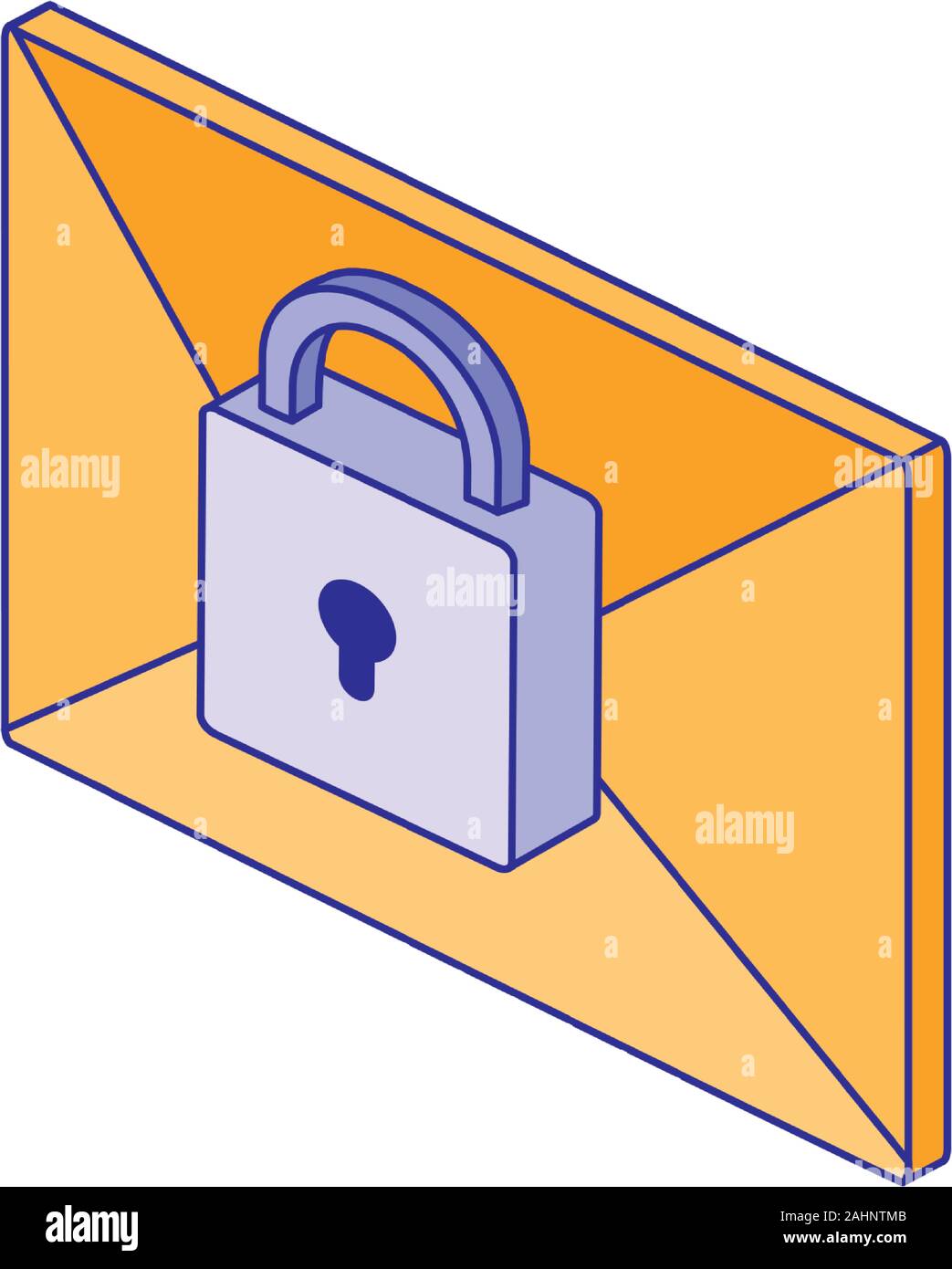 Padlock and envelope design of Security lock access door house safe ...
