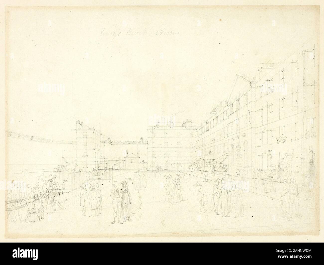 Augustus Charles Pugin. Study for King's Bench Prison, from Microcosm ...