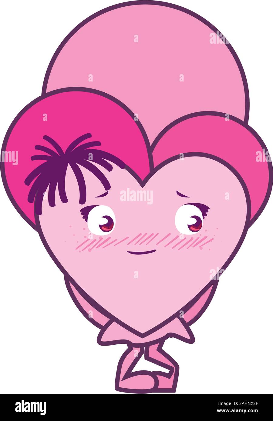 Female heart cartoon design of love passion romantic valentines day ...