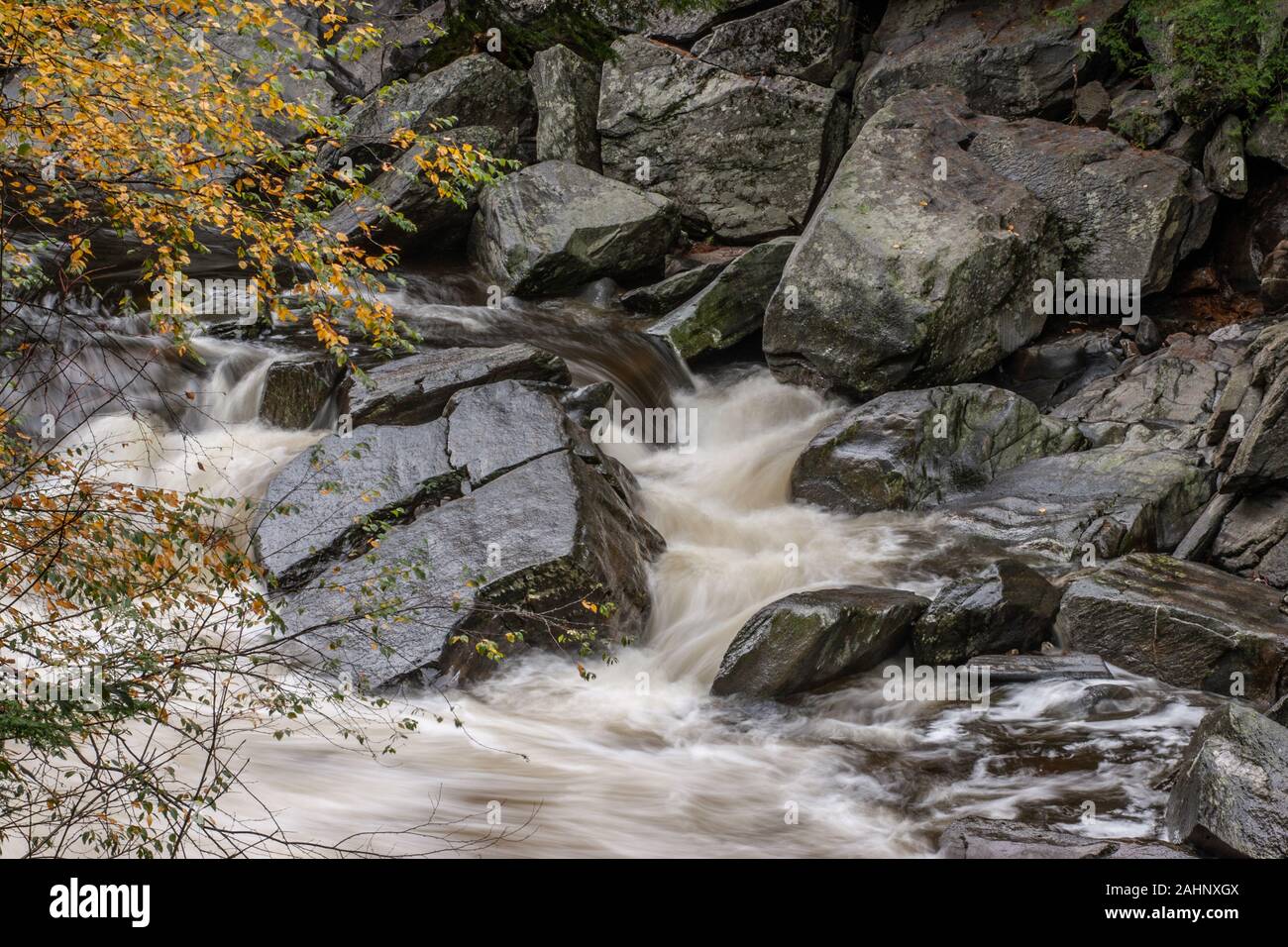 The Westfield River runs through Chesterfield Gorge in West ...