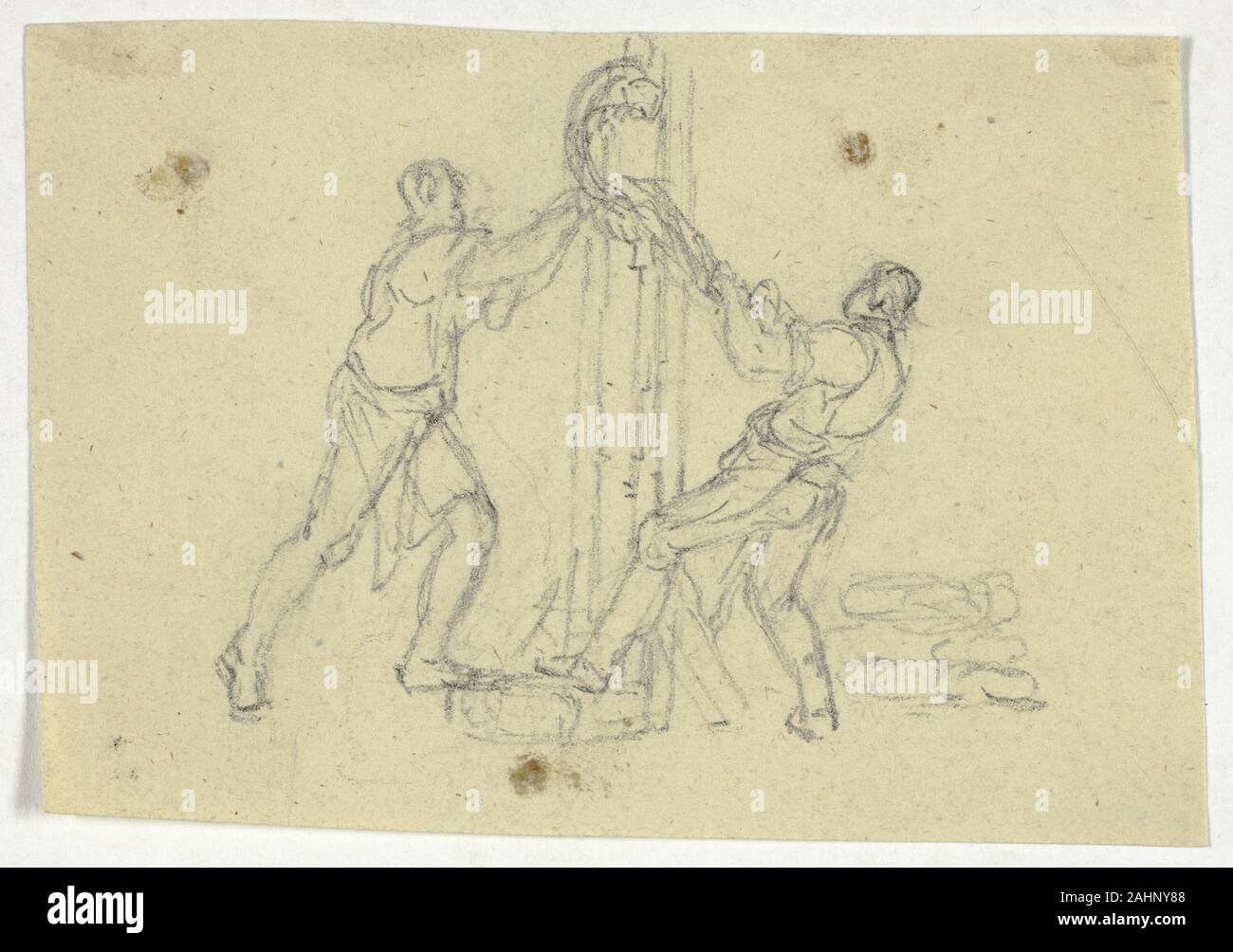 William Henry Pyne. Two Workmen. 1789–1843. England. Graphite on cream ...