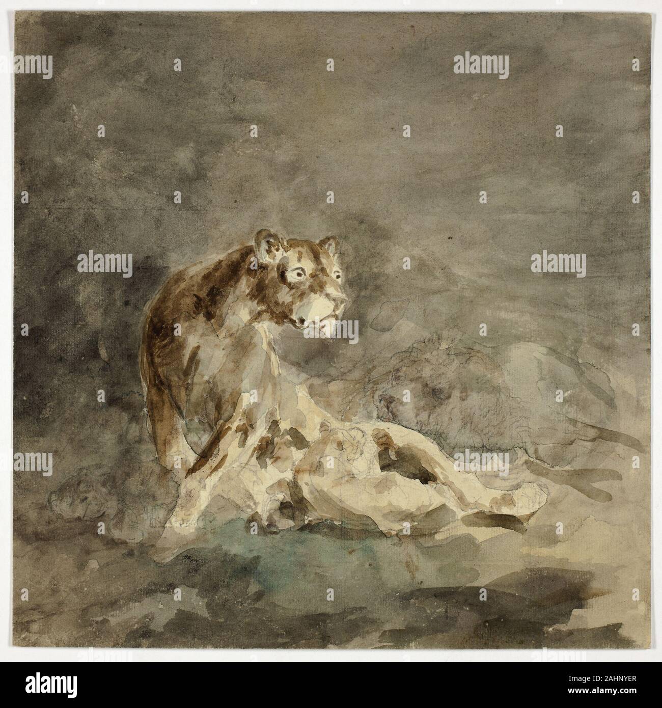 Sawrey Gilpin. Lioness with her Family. 1733–1807. England. Watercolor ...