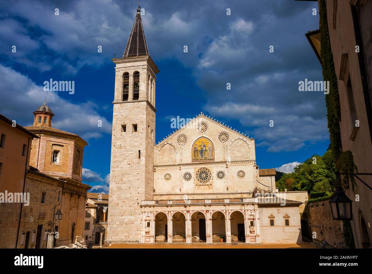 The wonderful Spoleto Cathedral, a city landmark completed in the 13th ...