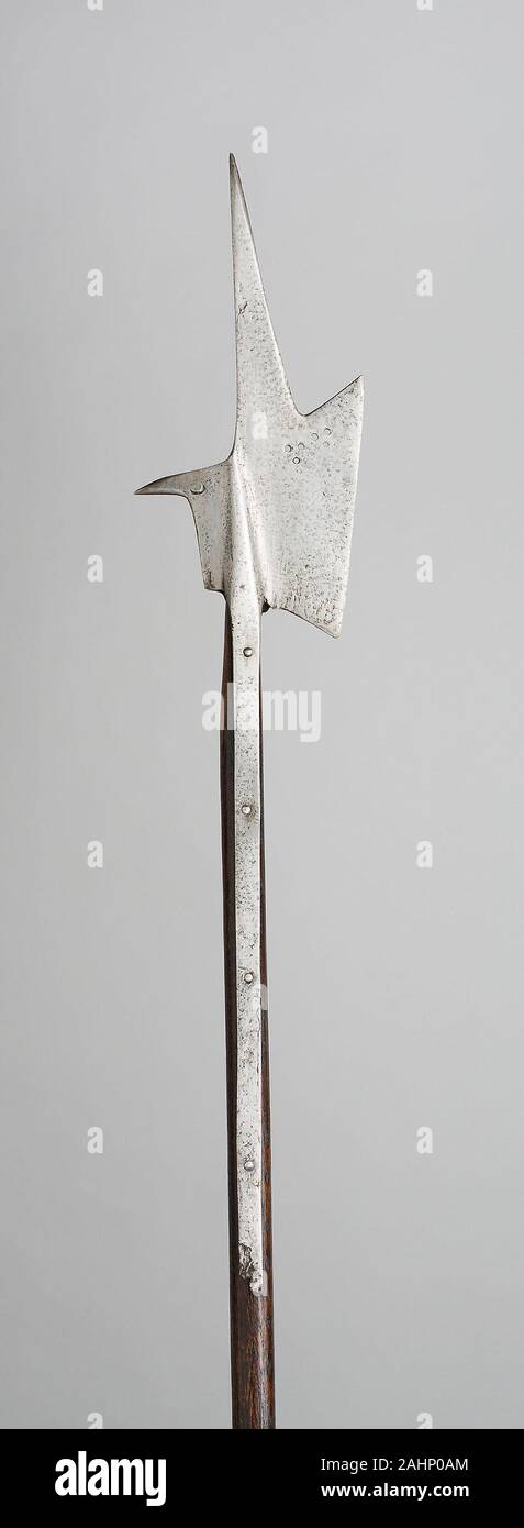 Halberd. 1400–1500. Germany. Steel and wood (oak Stock Photo - Alamy