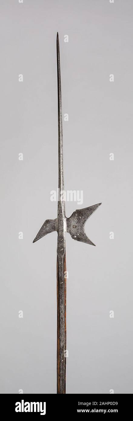 Halberd. 1575. Germany. Steel and wood (old oak and modern pine Stock ...